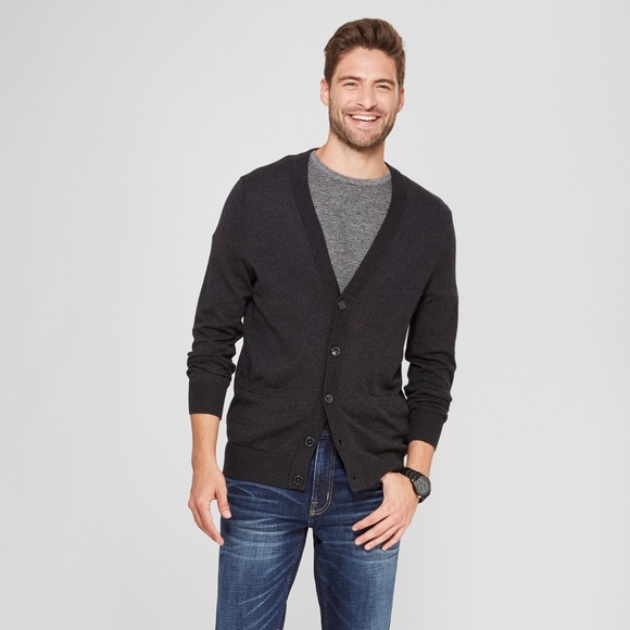 Goodfellow & Co | Sweaters | Mens Black Heather Lightweight Vneck ...